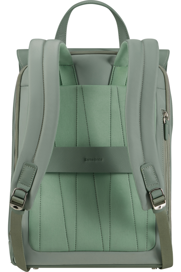 Zalia 3.0 Backpack with flap 14.1" Green | Samsonite UK